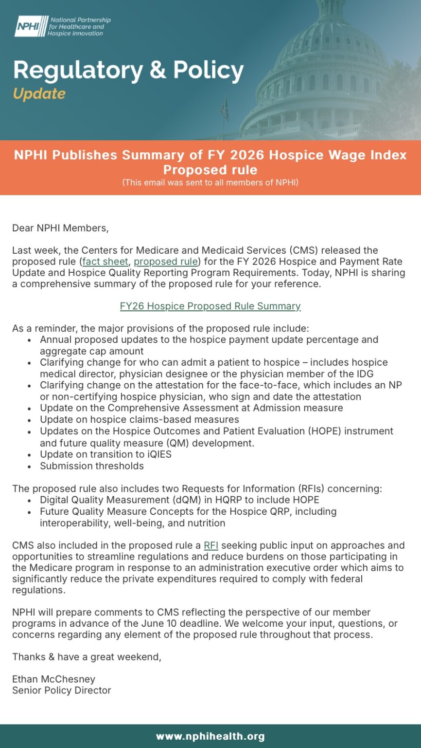 Policy & Advocacy - National Partnership for Healthcare and Hospice ...